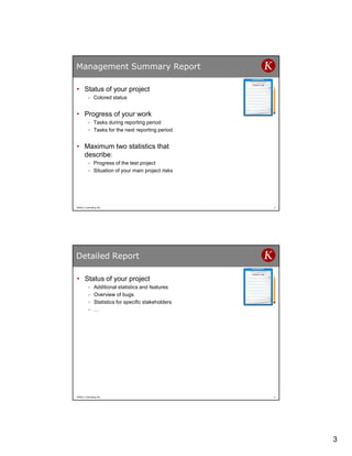 Test Status Reporting: Focus Your Message for Executives | PDF
