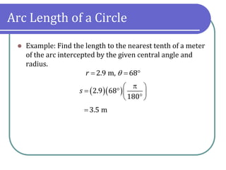 Trigonometry 7.1 Angles (Degrees and Radians) | PDF