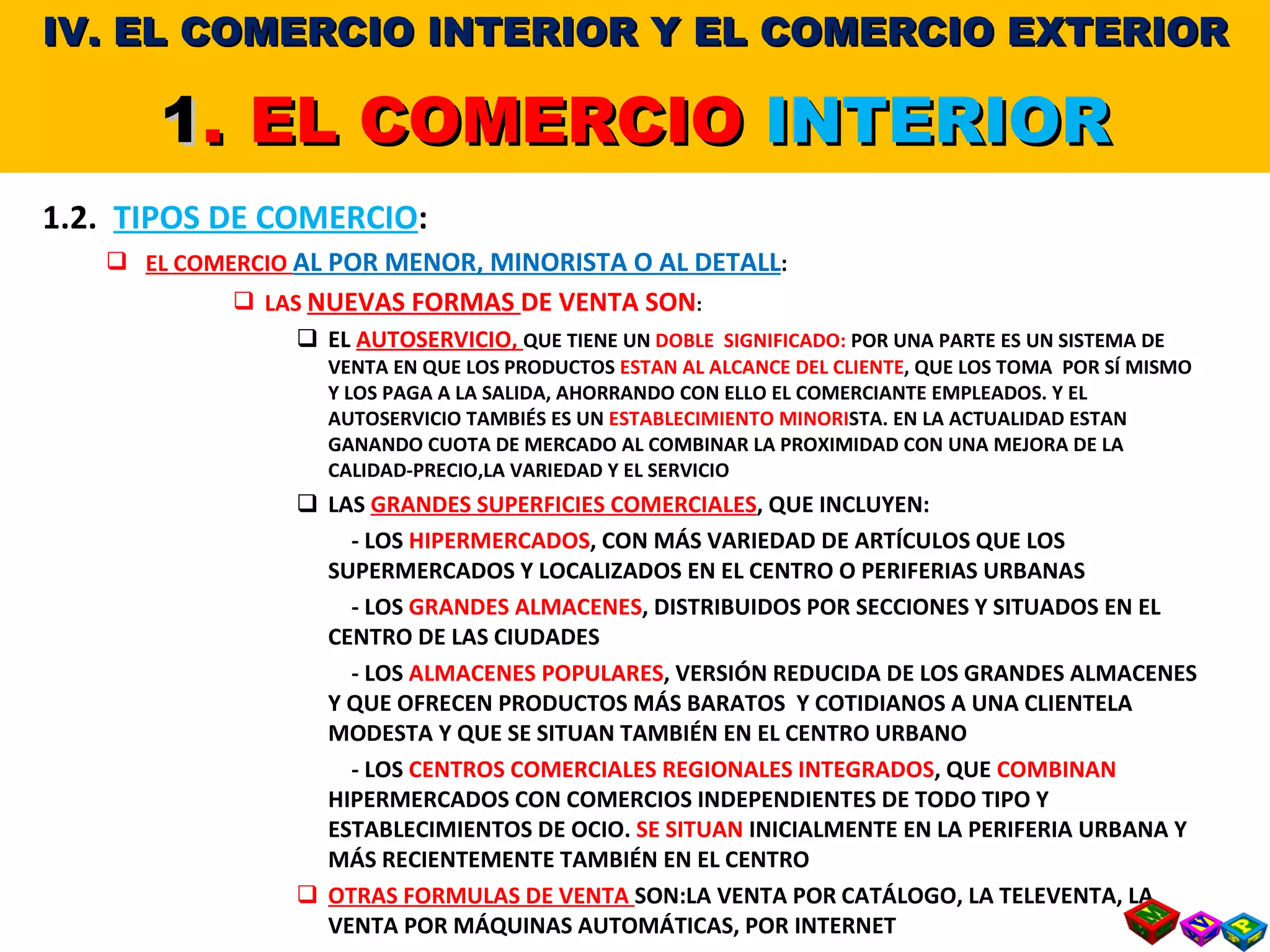 T 7 - 4. el comercio interior y el comercio exterior | PPT