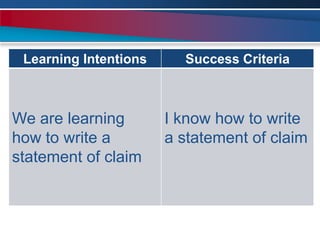 T7 statement of claim | PPTX