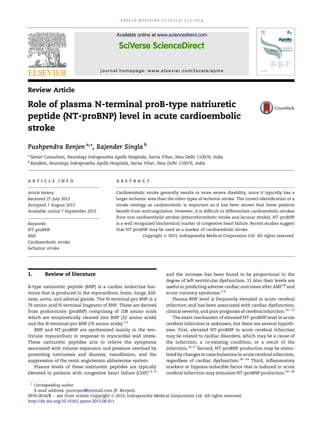 Role of plasma N-terminal proB-type natriuretic peptide (NT-proBNP ...