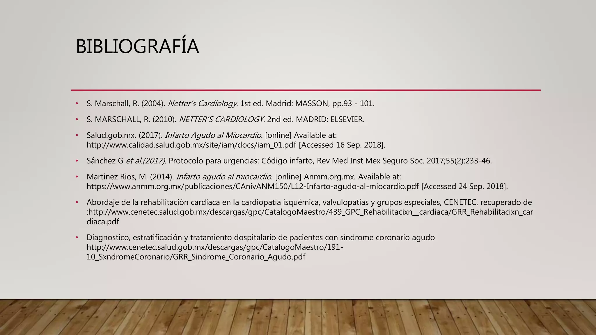 Infarto agudo al miocardio | PPTX