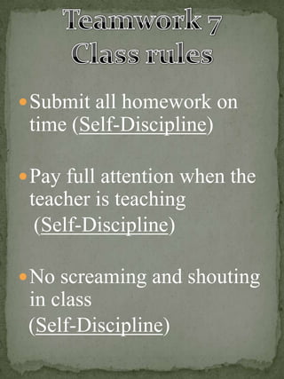 T7class rules | PPTX