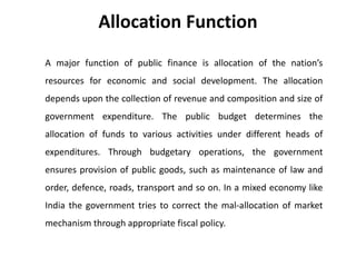 Presentation public finance | PPTX