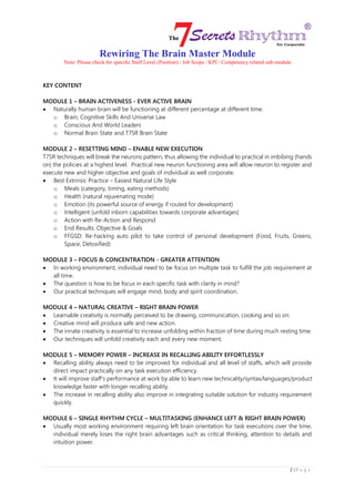 REWIRING THE BRAIN MASTER MODULE | PDF