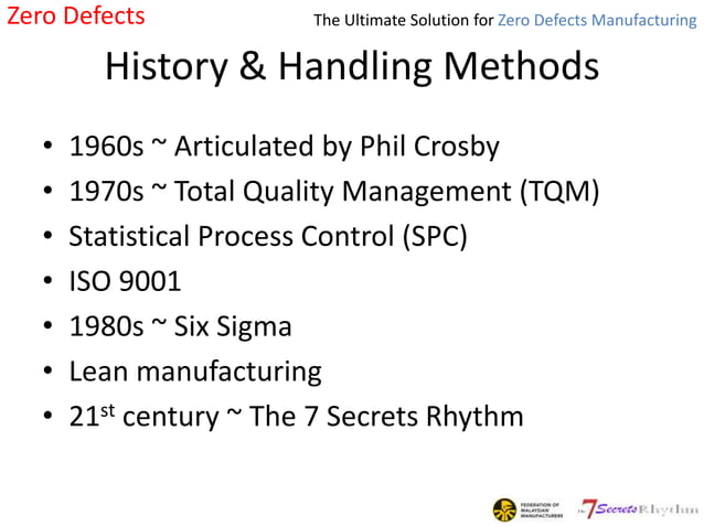 The 7 Secrets Rhythm Ultimate Solution for Zero Defect Manufacturing | PPT