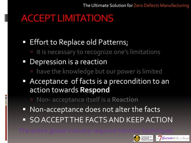 The 7 Secrets Rhythm Ultimate Solution for Zero Defect Manufacturing | PPT