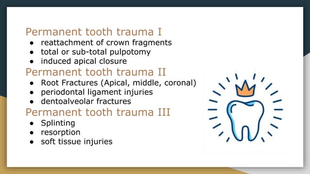 Permenant tooth trauma | PPTX