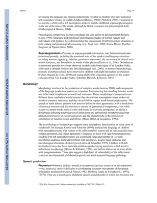 Language disorders in children with central nervous system injury ...