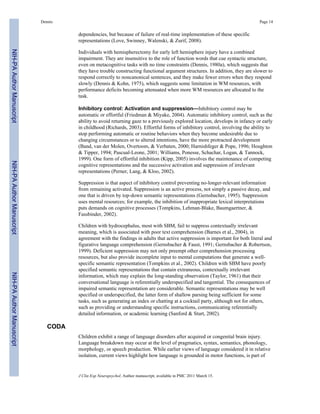 Language disorders in children with central nervous system injury. Published in final edited ...