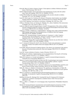 Language disorders in children with central nervous system injury ...