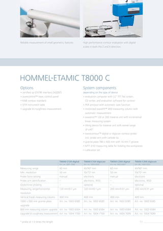 T8000 C8000 Roughness and Contour by Jenoptik | PDF