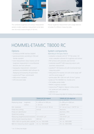 T8000 C8000 Roughness and Contour by Jenoptik | PDF
