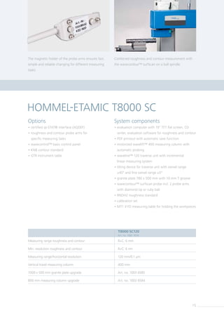 T8000 C8000 Roughness and Contour by Jenoptik | PDF
