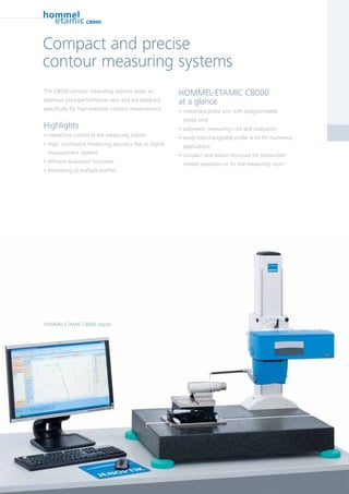 T8000 C8000 Roughness and Contour by Jenoptik | PDF