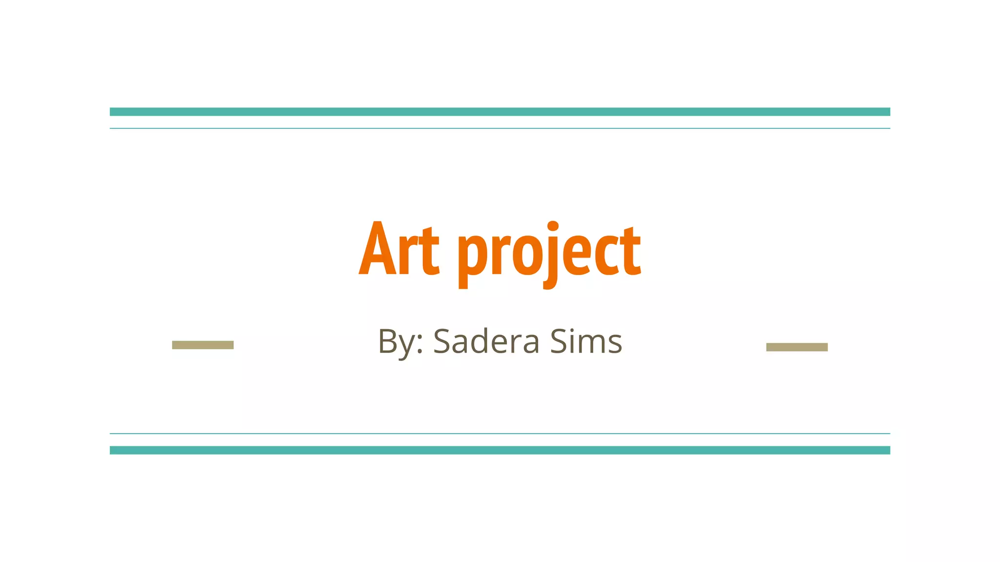 Art history project | PPTX