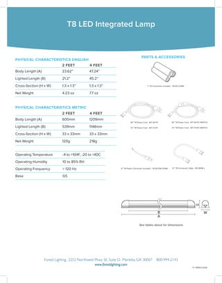 T8 LED Integrated Lamp - Complete Specification | PDF | Home Appliances ...