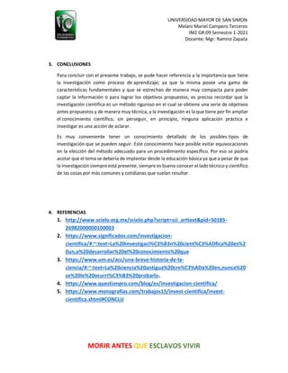 La ciencia en_la_investigacion_campero_terceros_melani_mariel ...