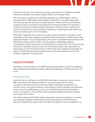 erp technology value matrix 2019 | PDF