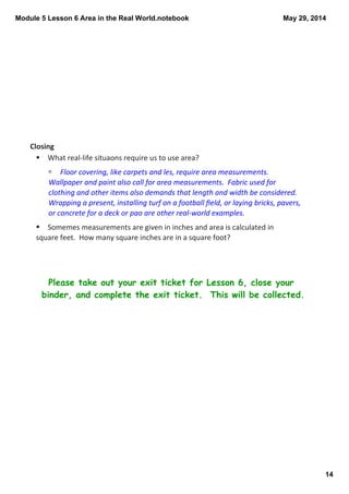 Module 5 lesson 6 | PDF