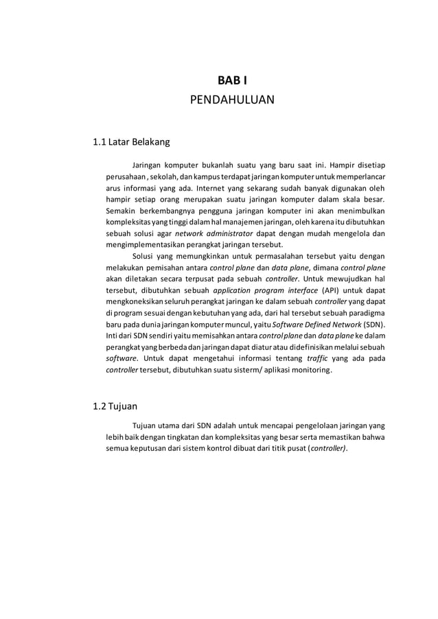 Software Defined Networking Menggunakan Controller Opendaylight Docx