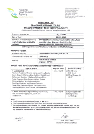 TRANSPORT APPROVAL LICENCE | PDF