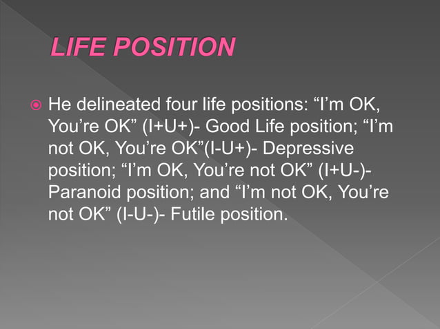 Ta life positions shiv ppt | PPT