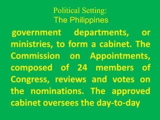 Philippines: Political Setting | PPTX