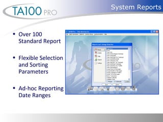 TA100 Pro Software White Paper | PPT