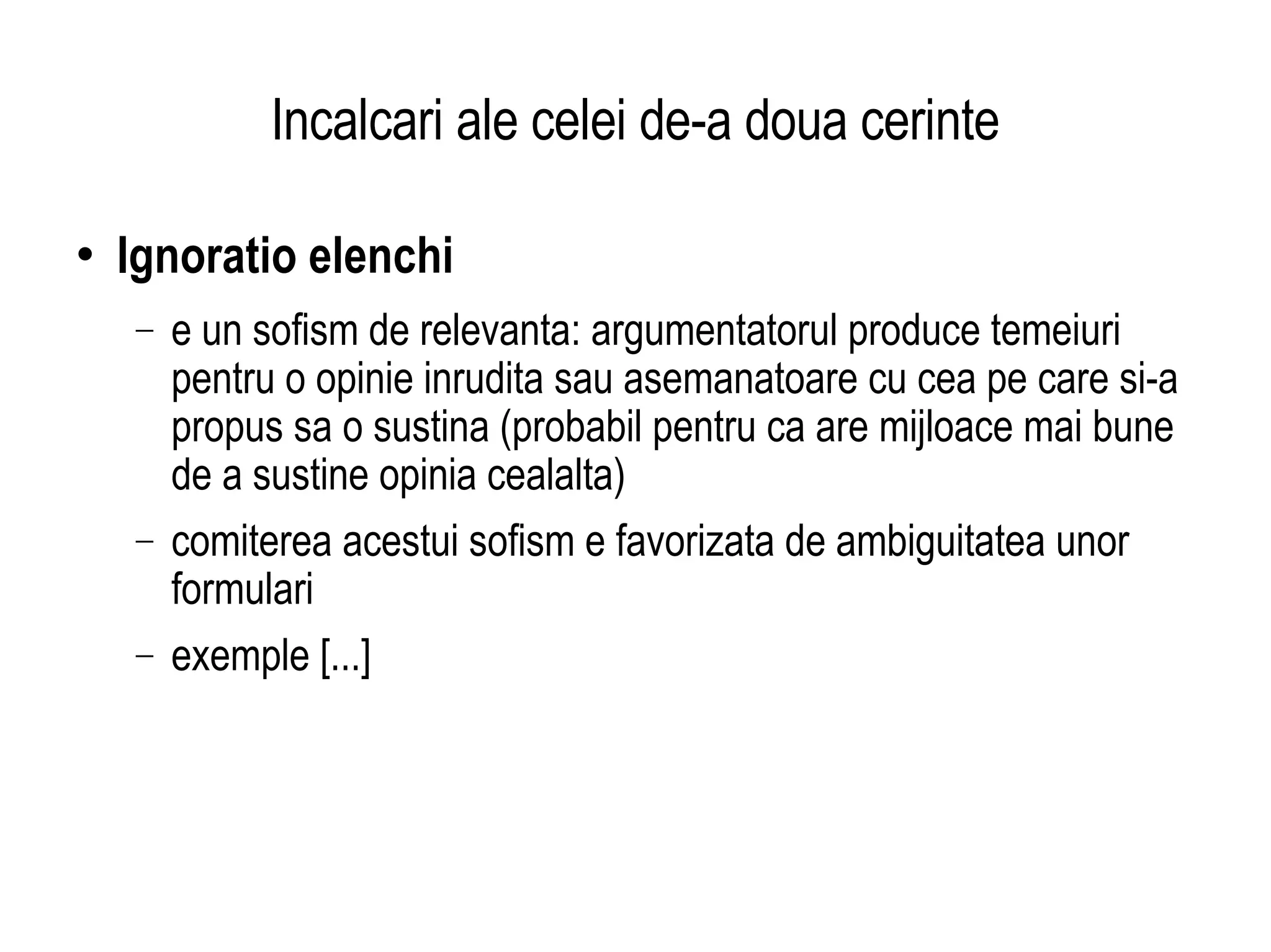 Teoria argumentarii - curs 11 | PPT