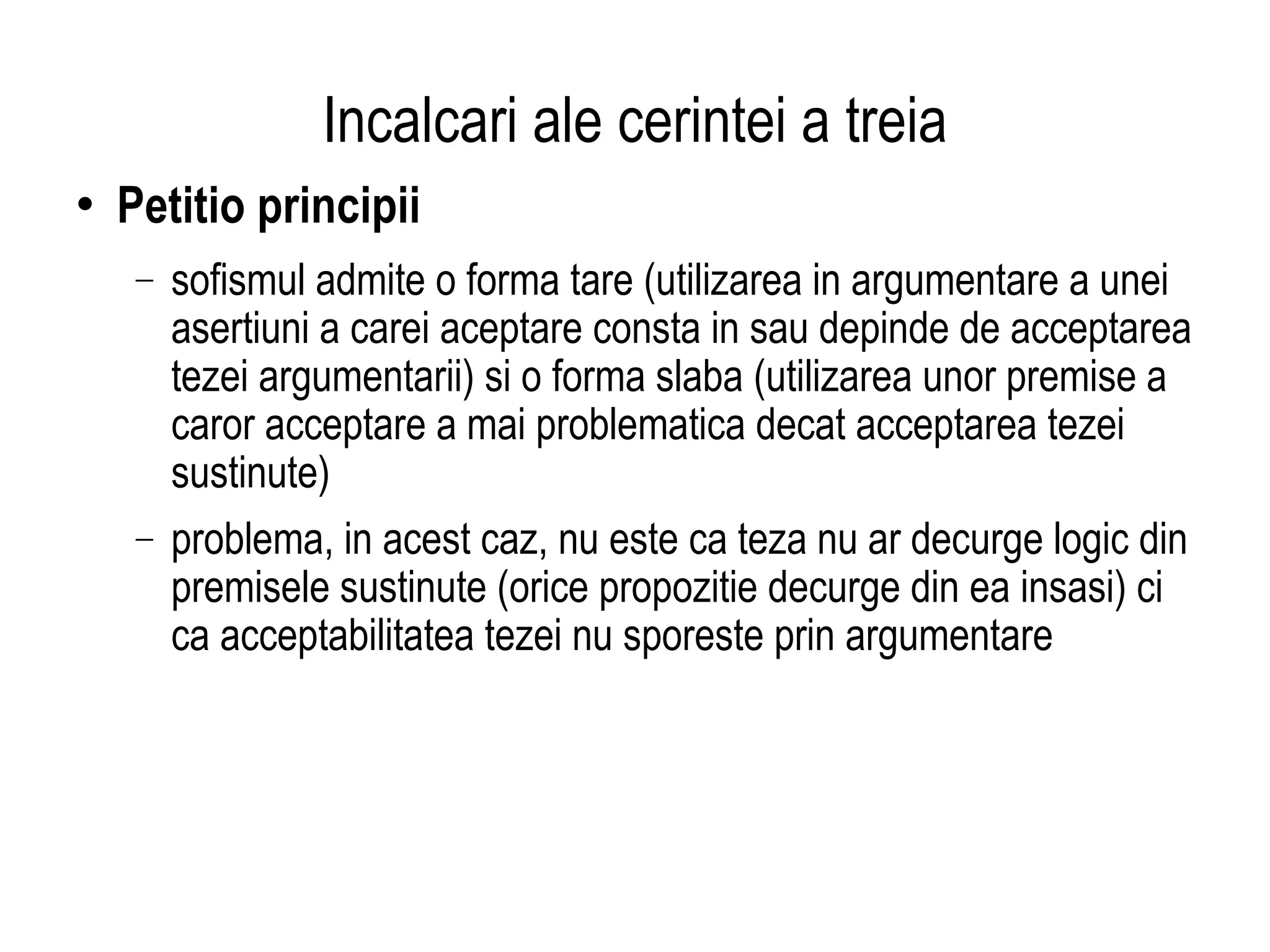 Teoria argumentarii - curs 11 | PPT