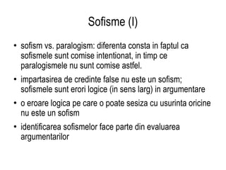 Teoria argumentarii - curs 11 | PPT
