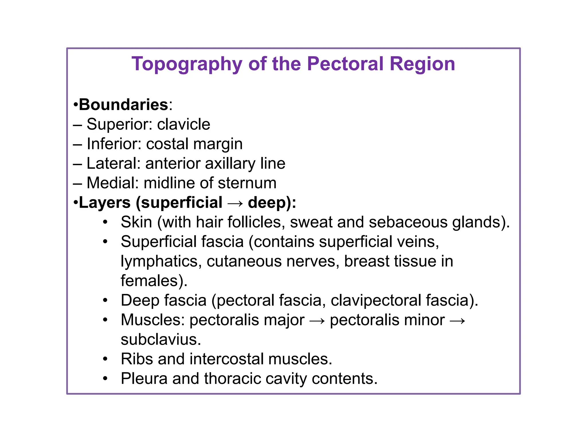 Pectoral Region & Breast and anatomy of upper limb | PDF