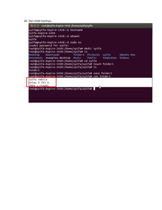 perintah dasar pada linux ubuntu | PDF