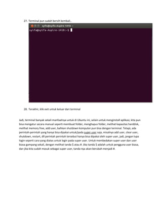 perintah dasar pada linux ubuntu | PDF