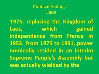 Laos: Political Setting | PPTX