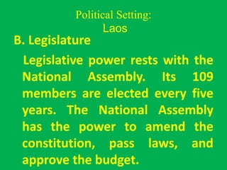 Laos: Political Setting | PPTX