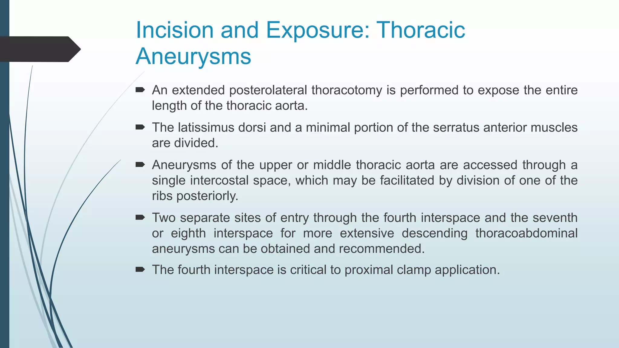 Thoraco abdominal aortic aneurysm(TAAA) management | PPTX