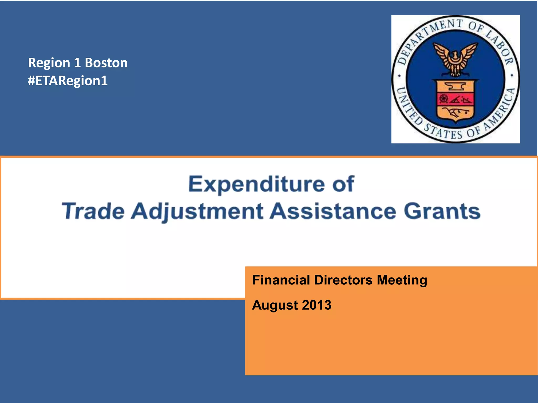 Trade (TAA) Financial Overview - August 2013 | PPT