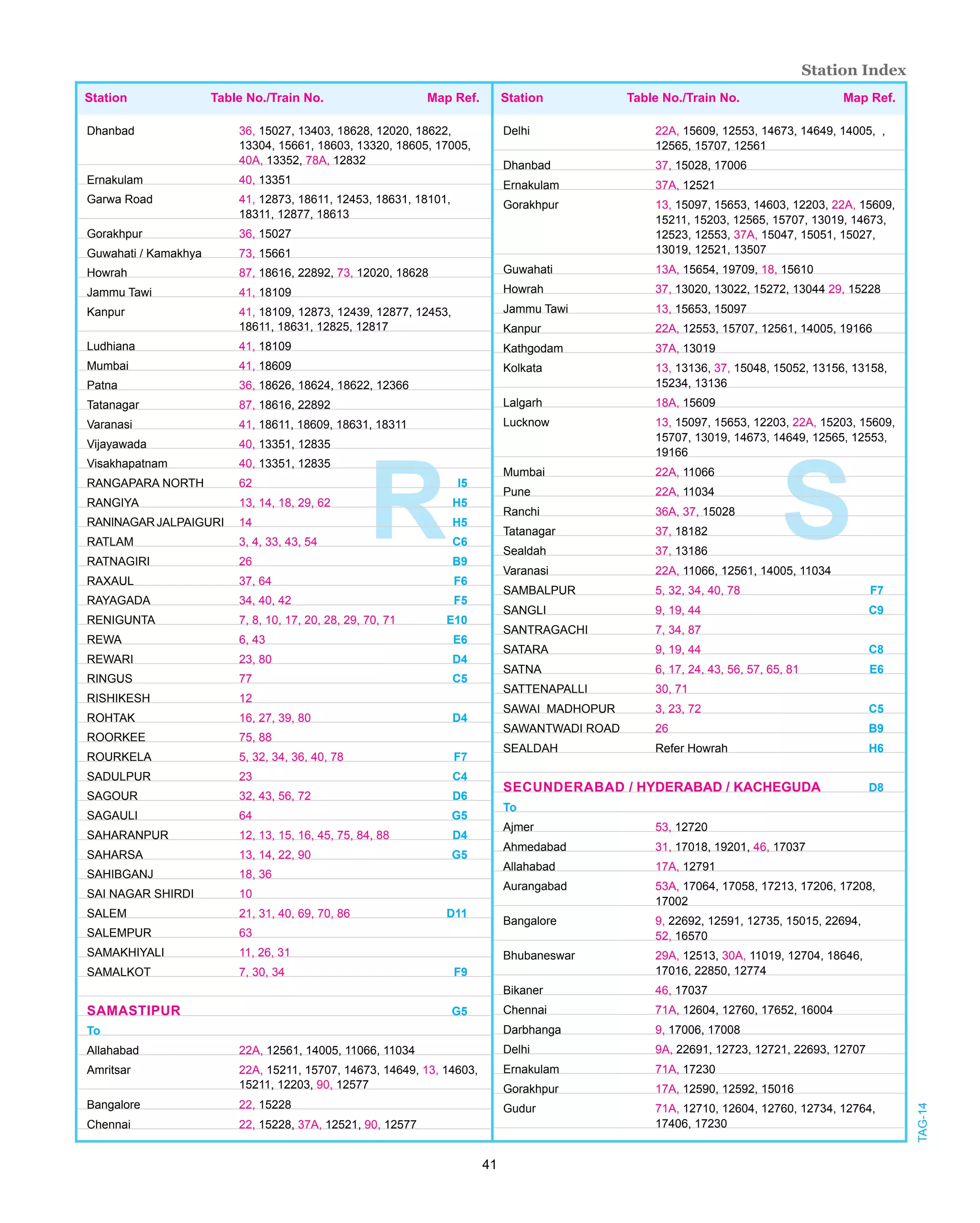 Taag 2014 2015 Train time table, Train timings , schedules, Train route ...