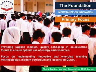 Taaleem Foundation Schools Balochistan | PPTX