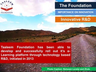 Taaleem Foundation Schools Balochistan | PPTX