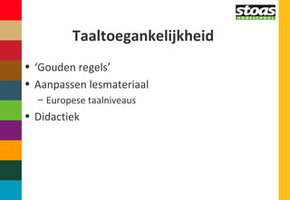 Taaltoegankelijk lesgeven | PPT