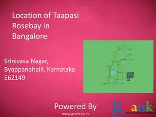 Taapasi rosebay luxury villas bangalore | PPTX