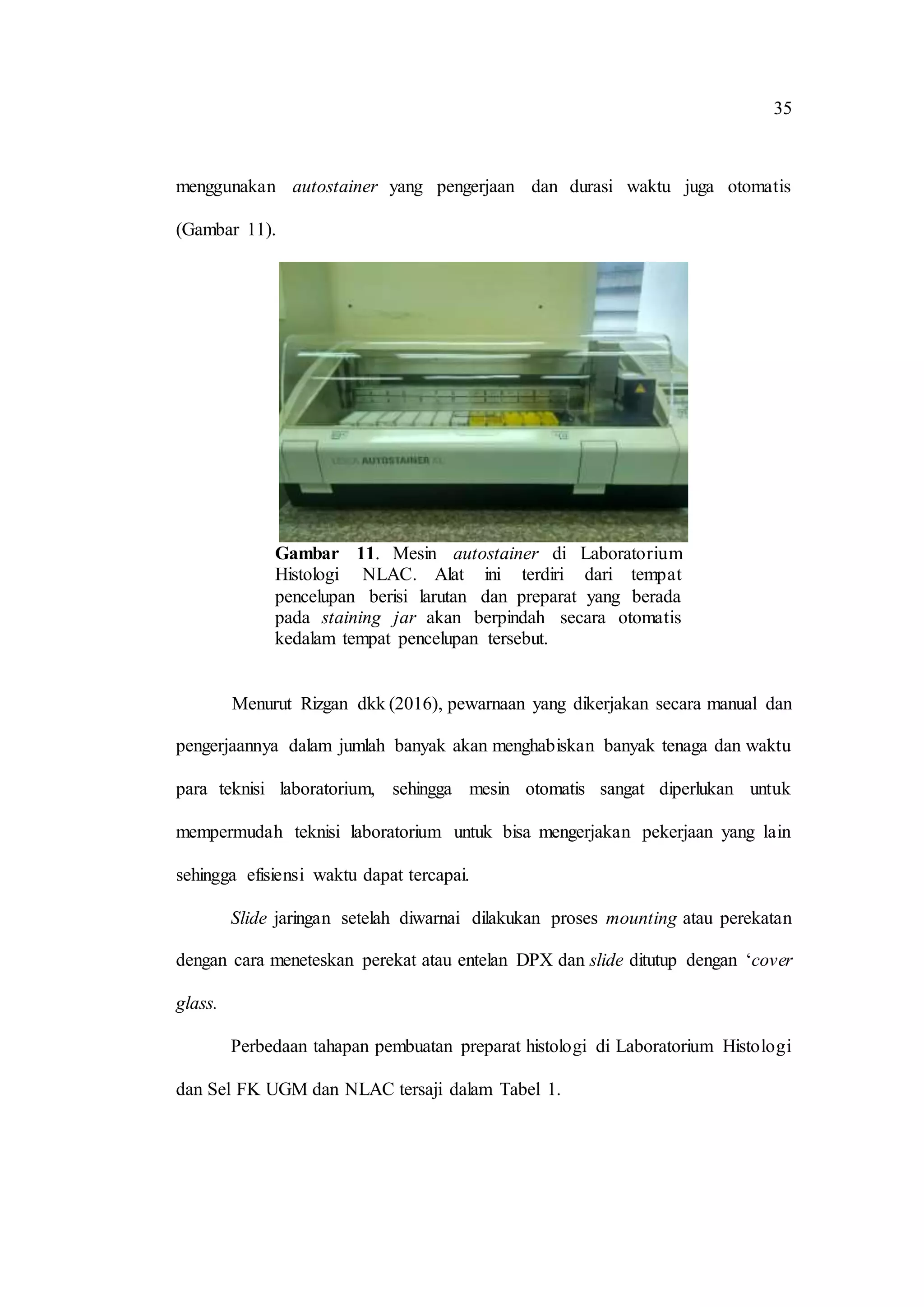 Teknik pembuatan preparat histologi dengan pewarnaan hematoksilin eosin ...