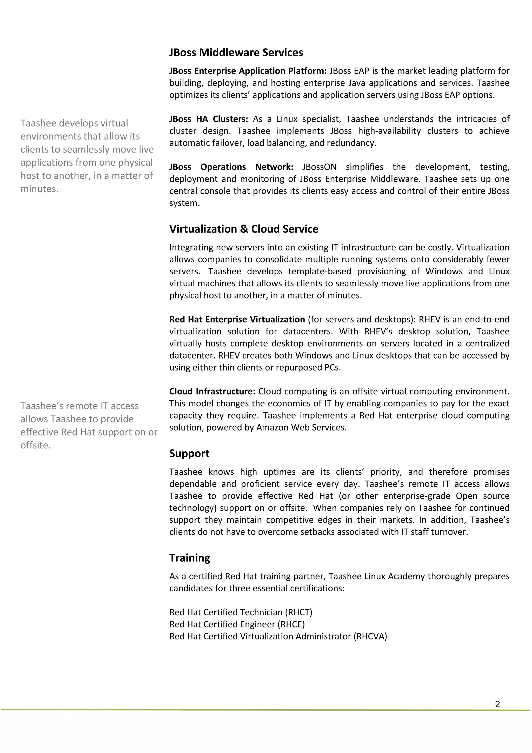 Taashee Linux Services Profile Pdf 