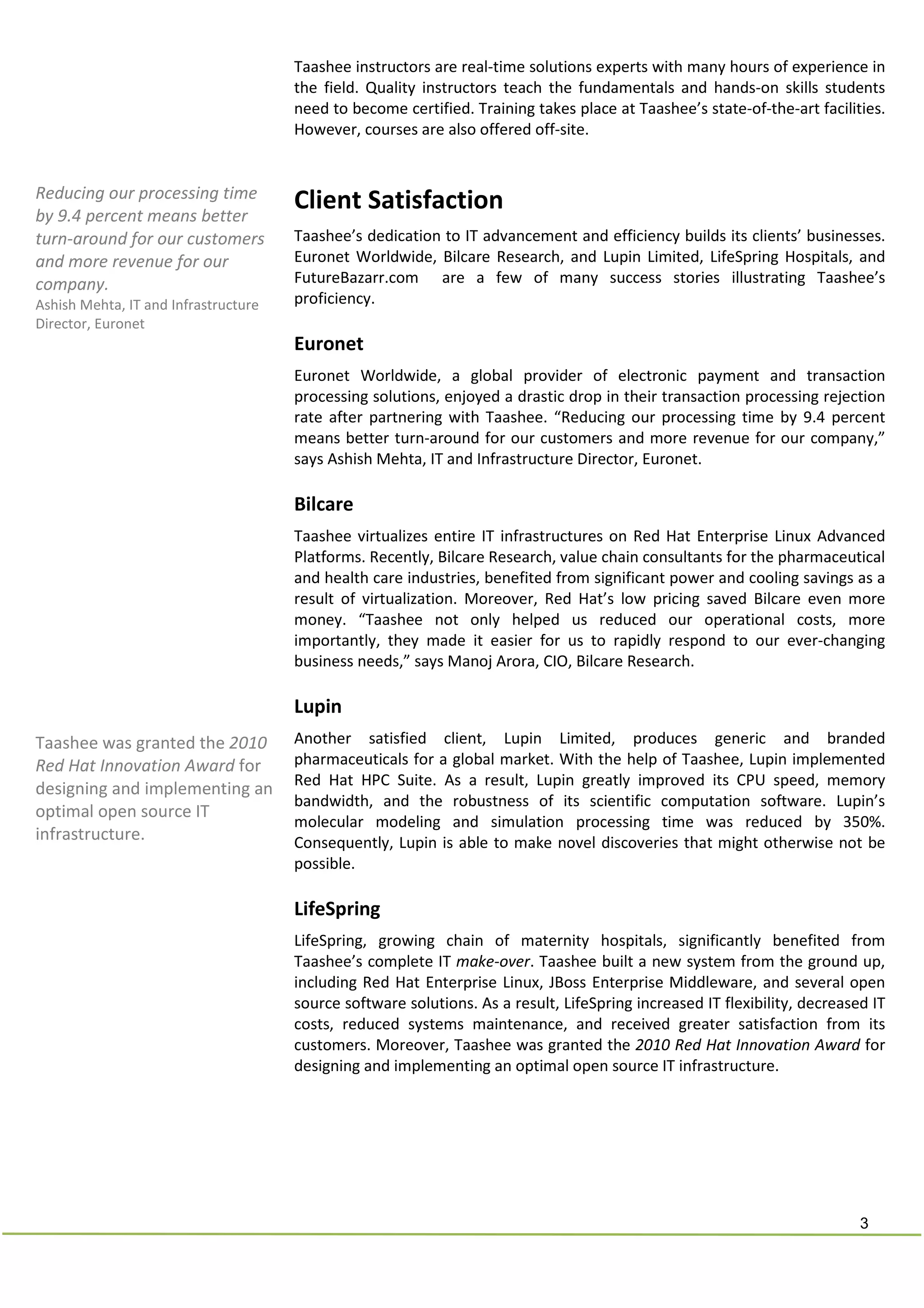 Taashee Linux Services Profile | PDF