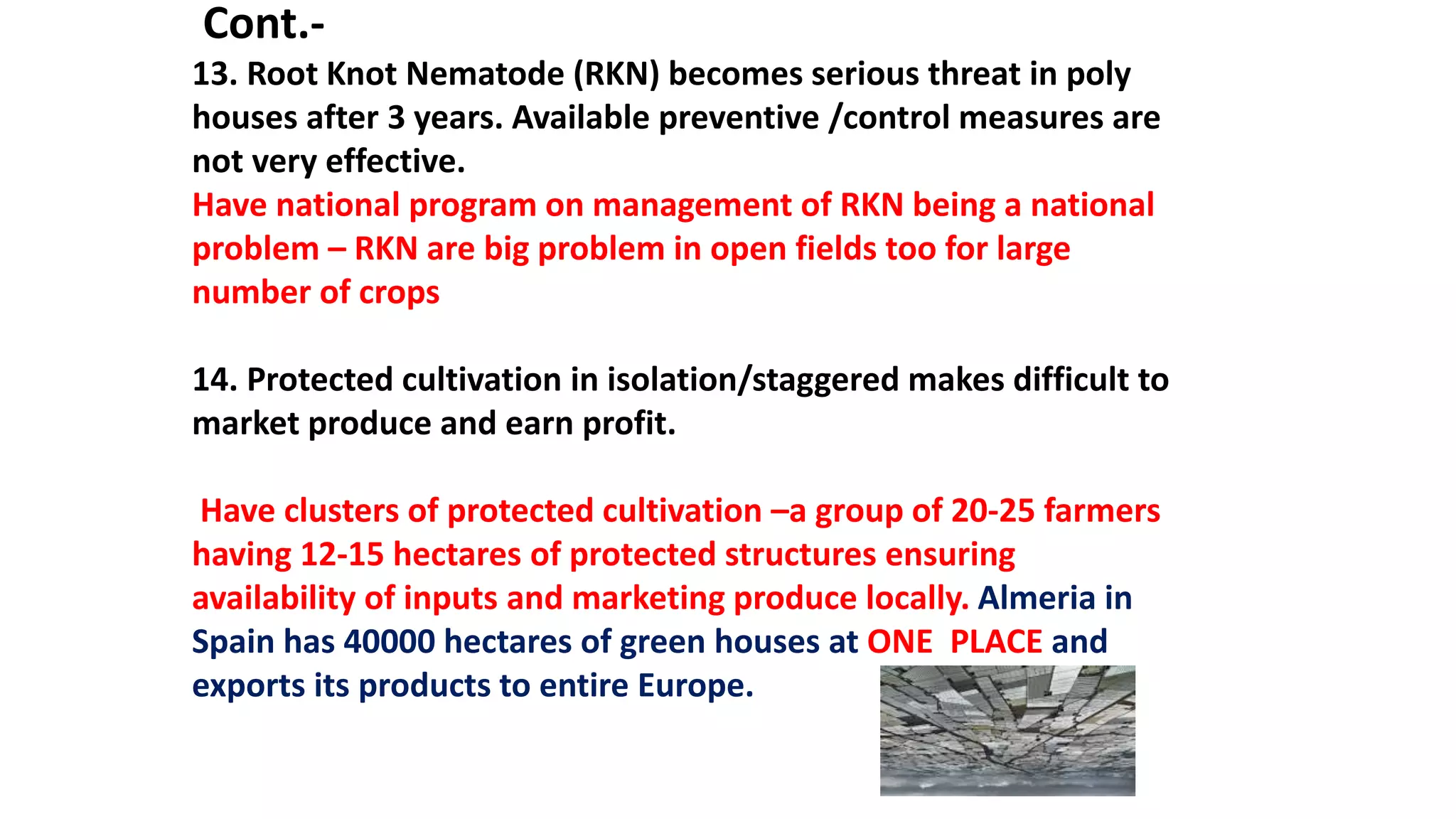 Out scaling Protected Cultivation:Constraints and options | PPTX