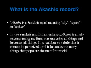 Archivatopia - The Akashic Record: what if? | PDF