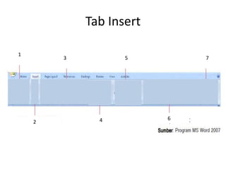 Tab tab menu pada ms.word 2007 | PPT
